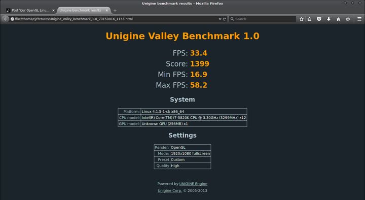 Post Your OpenGL Linux Benchmarks - Page 2 - Linux - Level1Techs Forums