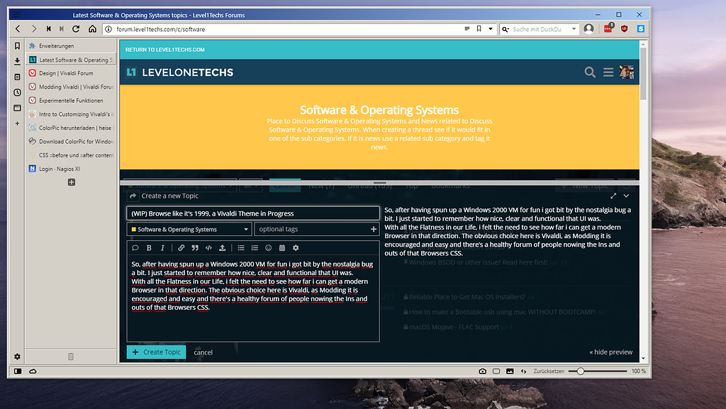(WIP) Browse like it's 1999, a Vivaldi Theme in Progress - Software & Operating Systems ...