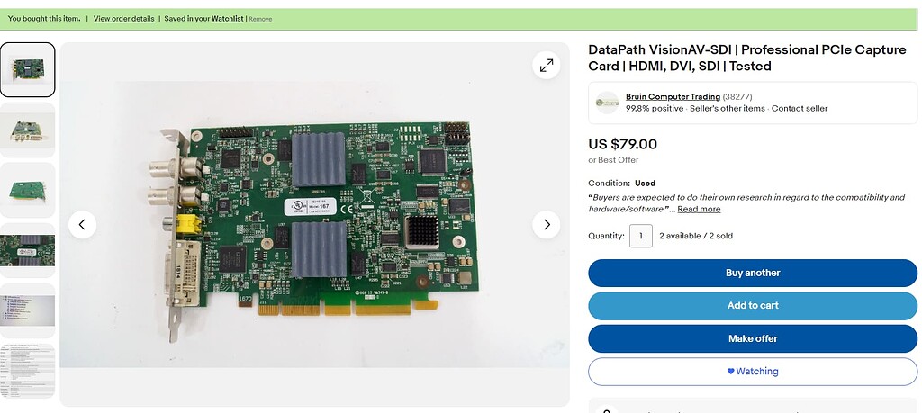 Datapath capture cards Fedora 39 - Other Hardware - Level1Techs Forums