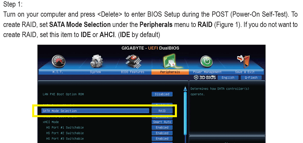 How to set up RAID 1 on Gigabyte GA-Z77P-D3 - Storage - Level1Techs Forums