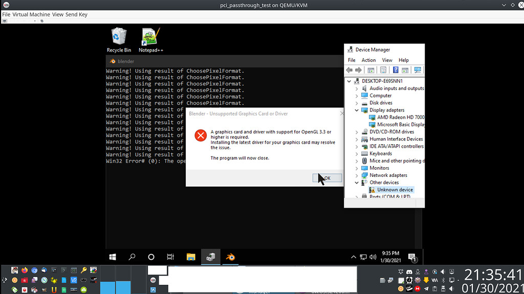 20.04: guest OS not detecting "successfully" passed-thru card - Virtualization - Level1Techs Forums