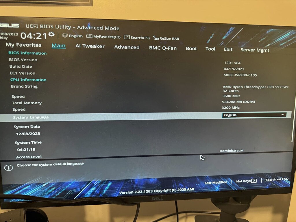 Asus Pro WS WRX80E-SAGE SE WIFI II NVMe Raid0 Windows Installation ...