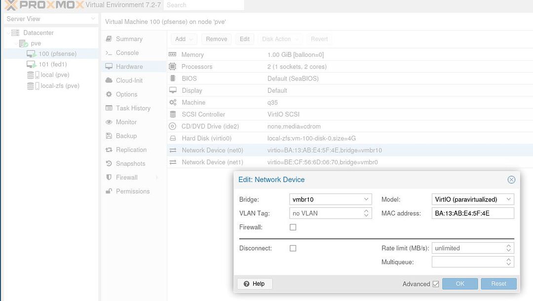 NEED HELP: ProxMox + pfSense w/ PCI pass through - basic secure & segmented network - Linux ...