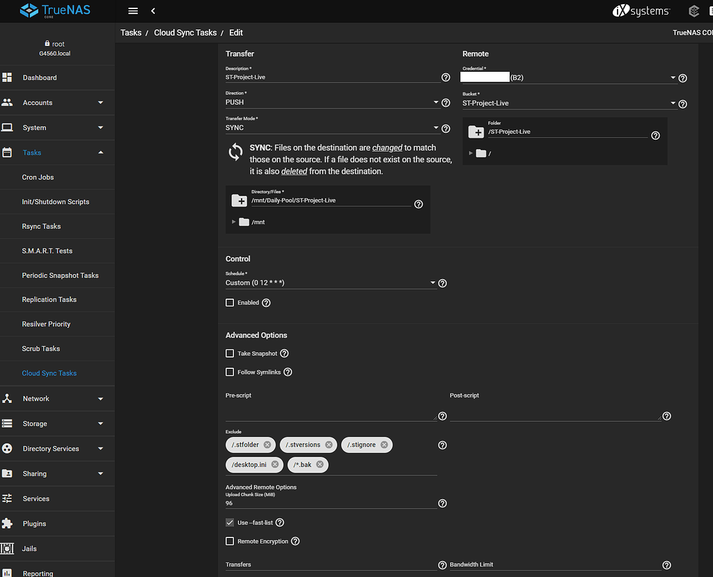My attempt at a perfect (for me) backup solution with TrueNAS ...